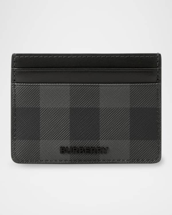 Burberry Men's Sandon Check Card Case | Neiman Marcus