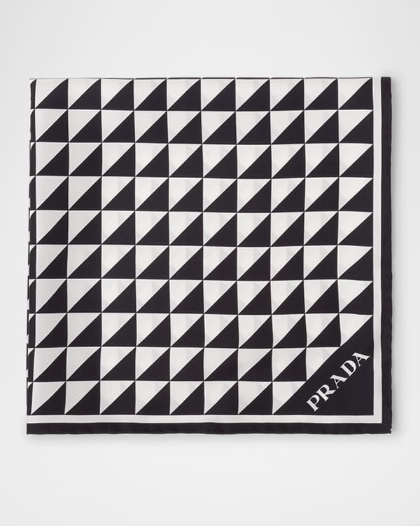 Akris Kasuri Birds Print Cashmere Silk Scarf | Neiman Marcus