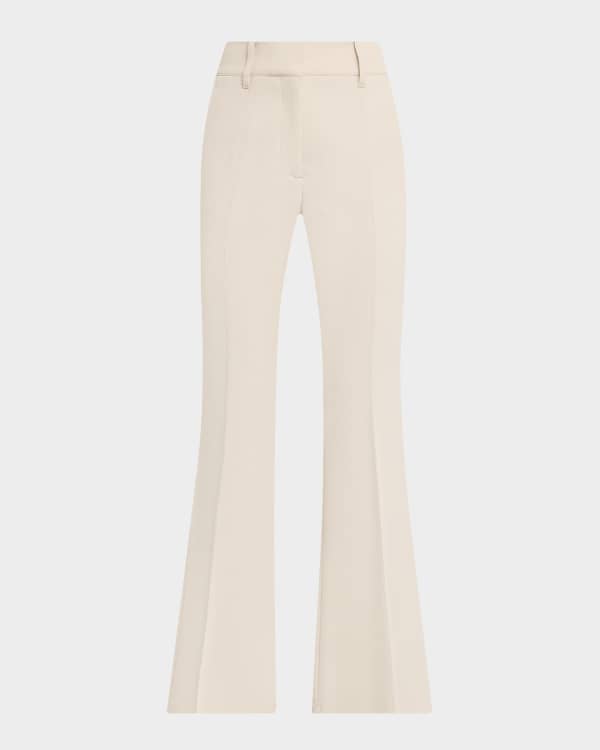 Akris punto Courtney Wool Crepe Bootcut Pants | Neiman Marcus
