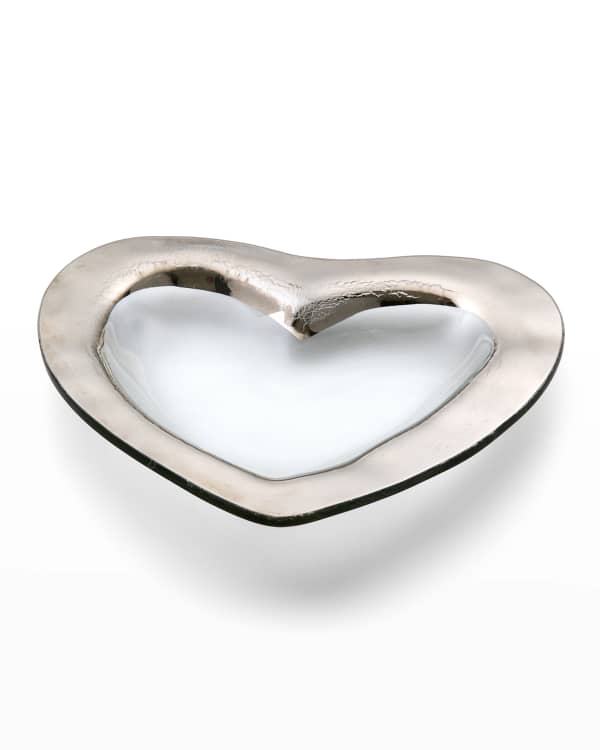 Annieglass Ruffle Platinum 8" Heart Bowl | Neiman Marcus