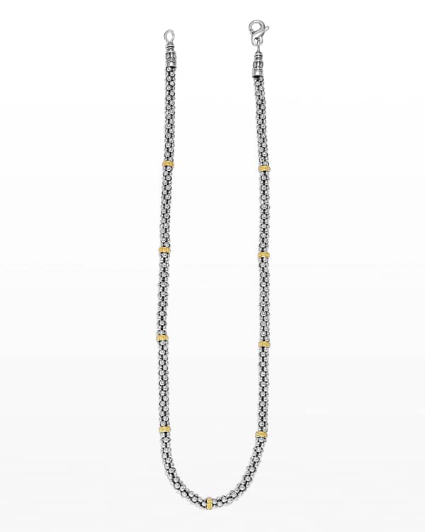 LAGOS Cavier 18K Yellow Gold & Sterling Silver Necklace | Neiman Marcus