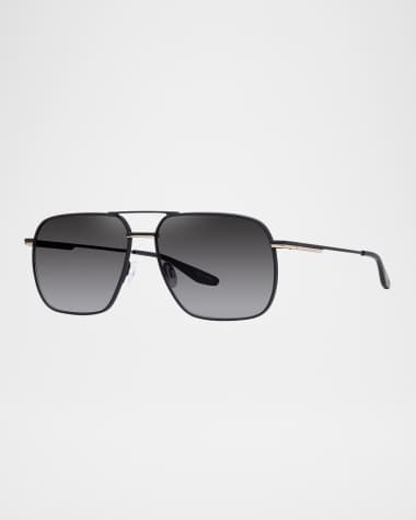 Barton Perreira Black Aviator Men's Sunglasses | Neiman Marcus