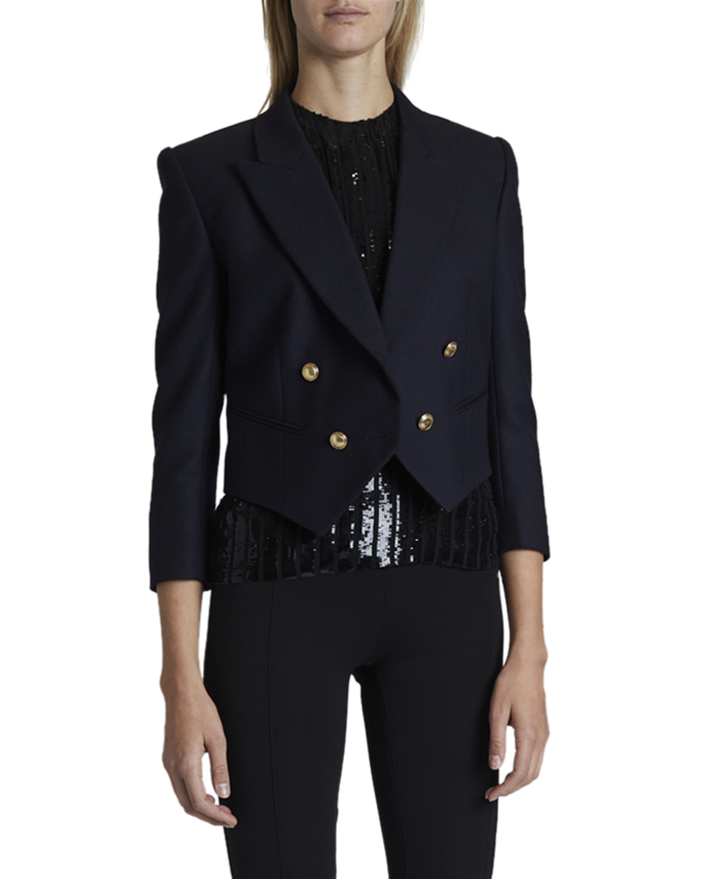 Saint Laurent Wool Bracelet-Sleeve Blazer and Matching Items & Matching ...