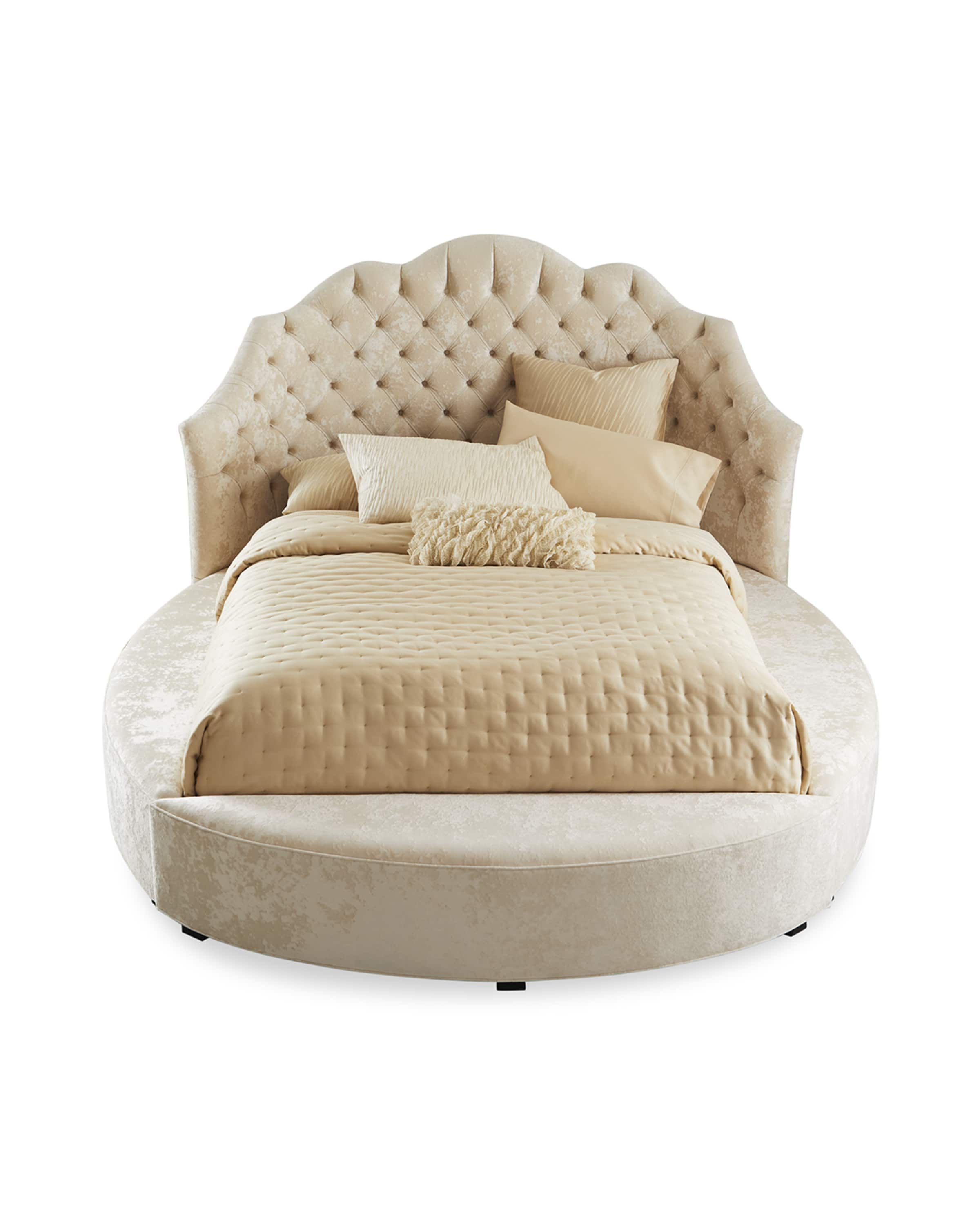 Round headboard queen store