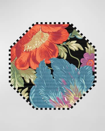 Flower Market Reflections Black Rug Collection | Neiman Marcus