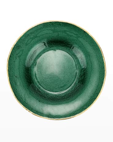 Metallic Glass Emerald Dinnerware Collection | Neiman Marcus