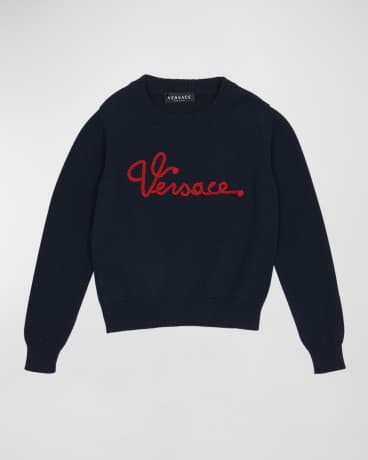 Boy's Marine Logo Knit Sweater | Neiman Marcus