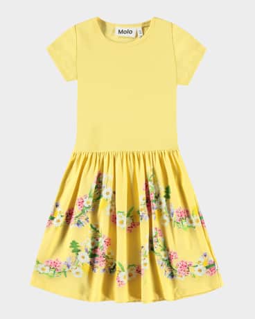 Girl's Cissa Floral-Print Combo Dress | Neiman Marcus