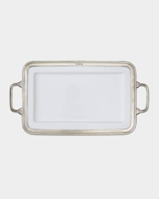 Match Gianna Rectangular Medium Platter with Handles | Neiman Marcus