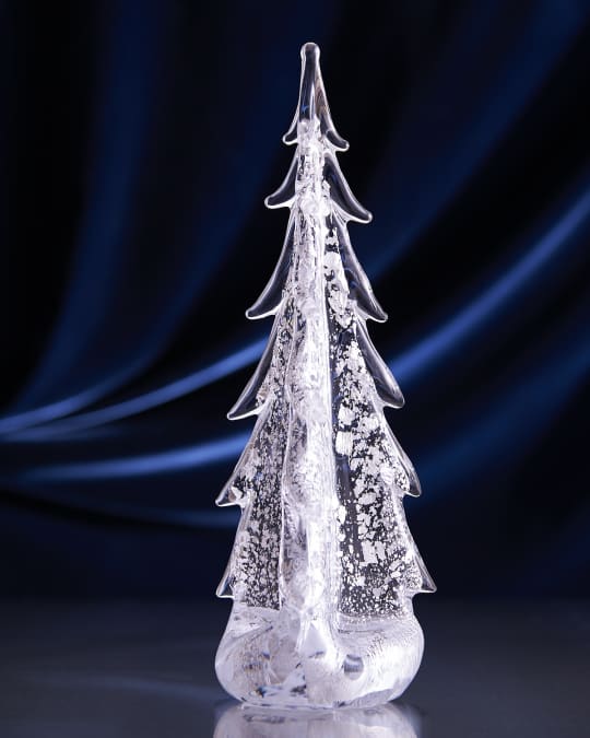 Simon Pearce Sterling Silver-Leaf Evergreen 14" Tree | Neiman Marcus