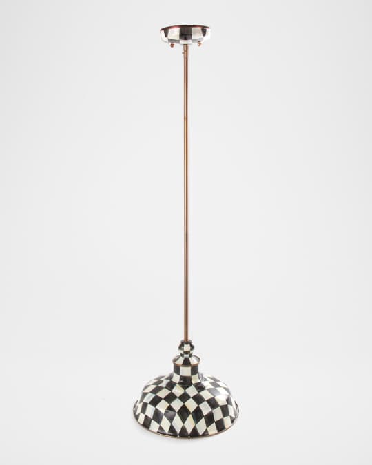 MacKenzie-Childs Courtly Check Barn Pendant Lamp, 12" | Neiman Marcus