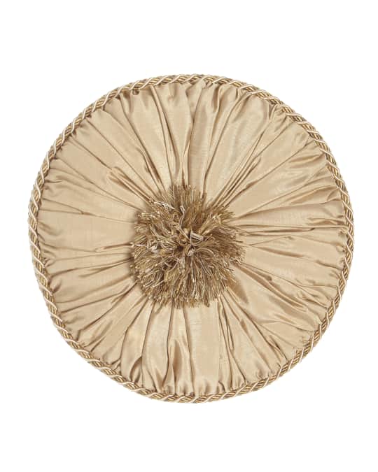 Austin Horn Collection Renaissance Round Pillow, 14"Dia. | Neiman Marcus