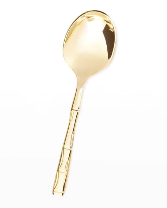 Wallace Silversmiths Gold Bamboo Serving Spoon | Neiman Marcus