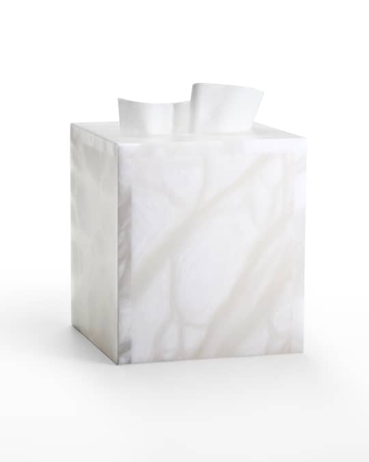 Labrazel Alisa Alabaster Tissue Cover, White | Neiman Marcus