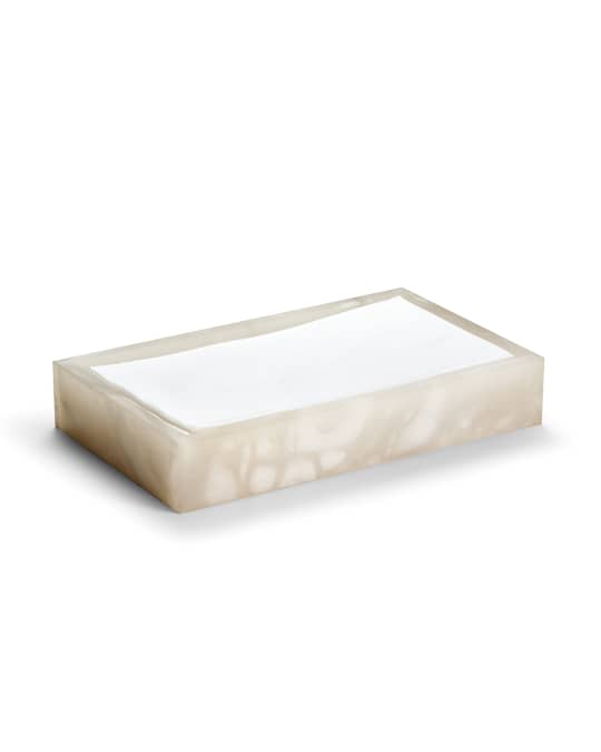 Labrazel Alisa Alabaster Towel Tray, Cream | Neiman Marcus