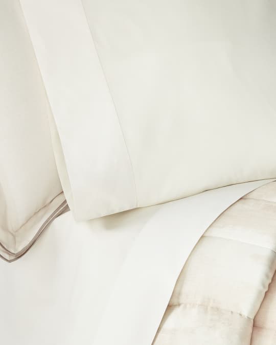 Michael Aram Striated Band King Fitted Sheet | Neiman Marcus