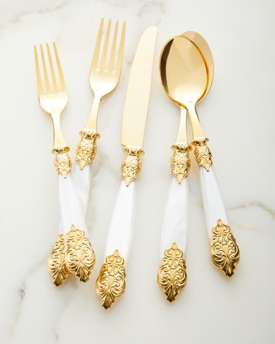 Neiman Marcus 20-Piece Versailles Gold Flatware Service | Neiman Marcus