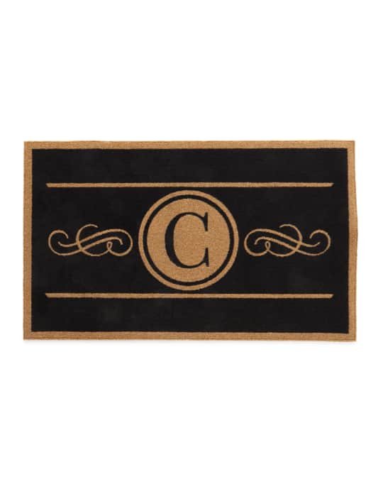 Custom Scroll Monogram Rug, 3' x 5' | Neiman Marcus