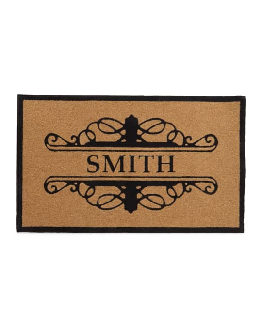 3 X 5 Natural Custom Baldwin Monogrammed Door Rug | Neiman Marcus