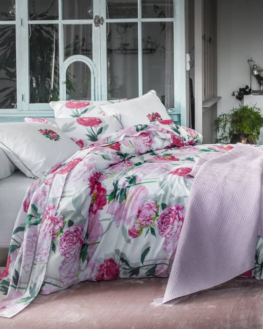 Anne de Solene Leonie 200 Thread-Count Floral Duvet Cover | Neiman Marcus