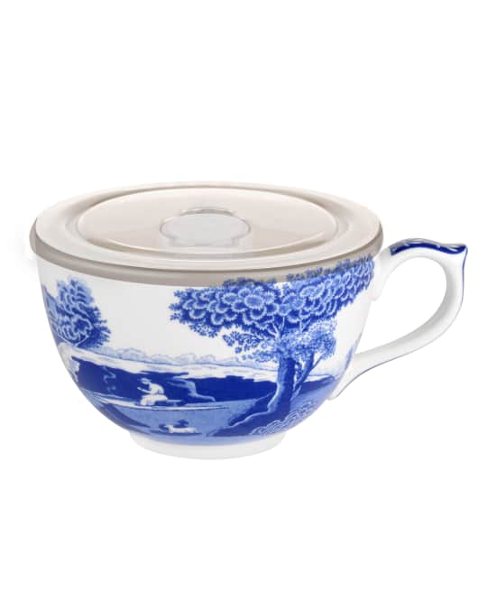 Spode Blue Italian Jumbo Cup with Lid | Neiman Marcus