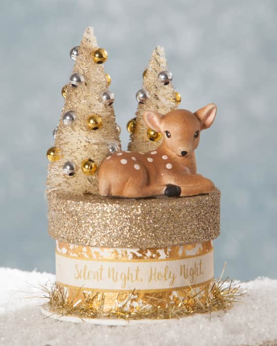 Bethany Lowe Silent Night Deer Box | Neiman Marcus