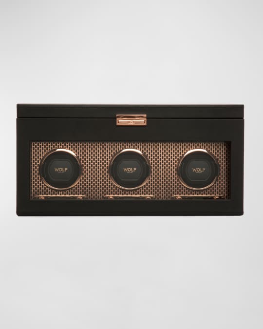 WOLF Axis Triple Watch Winder with Storage | Neiman Marcus
