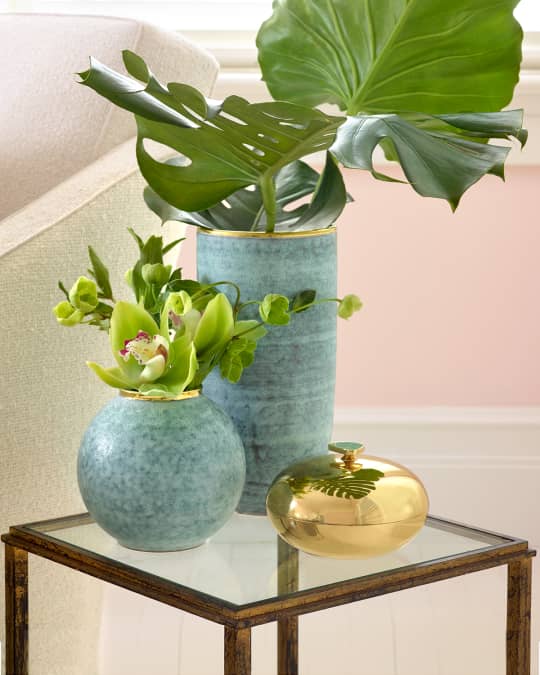 AERIN Calinda Round Vase | Neiman Marcus
