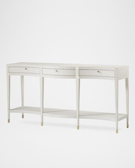 Century Furniture Monroe Faux-Shagreen Console Table | Neiman Marcus