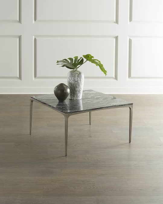 Bernhardt Interiors Strata Marble Square Coffee Table | Neiman Marcus