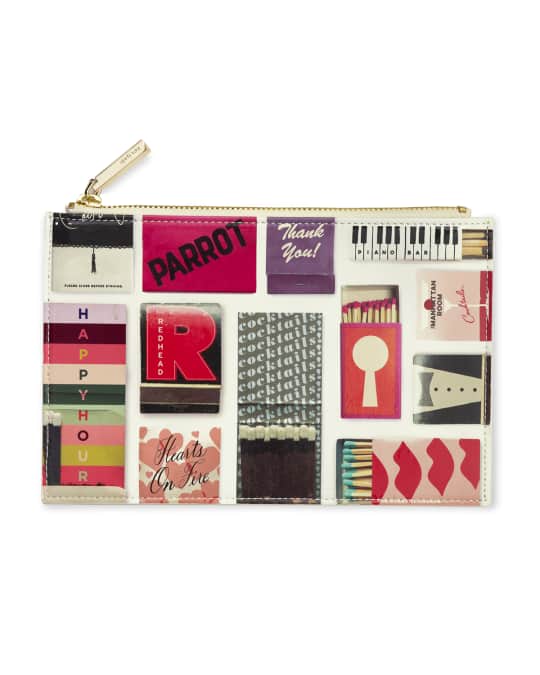 kate spade new york matchbox print pencil pouch | Neiman Marcus