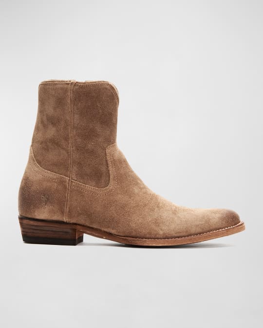 Frye Men's Austin Suede Inside Zip Boots | Neiman Marcus