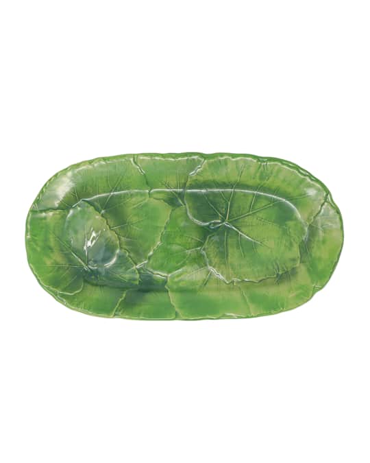 Vietri Foglia Stone Small Oval Platter | Neiman Marcus