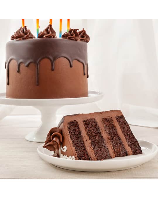 We Take The Cake 6" Chocolate Happy Birthday Cake with Candles, For 8 ...