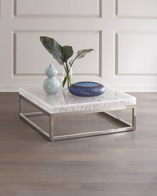 Bernhardt Interiors Elsa Arctic Square Coffee Table | Neiman Marcus