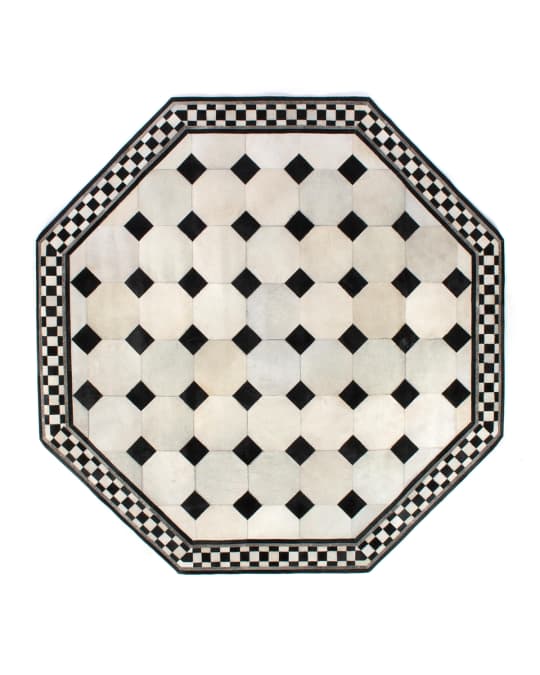 MacKenzie-Childs Westminster Hair on Hide Rug, 6' Round | Neiman Marcus