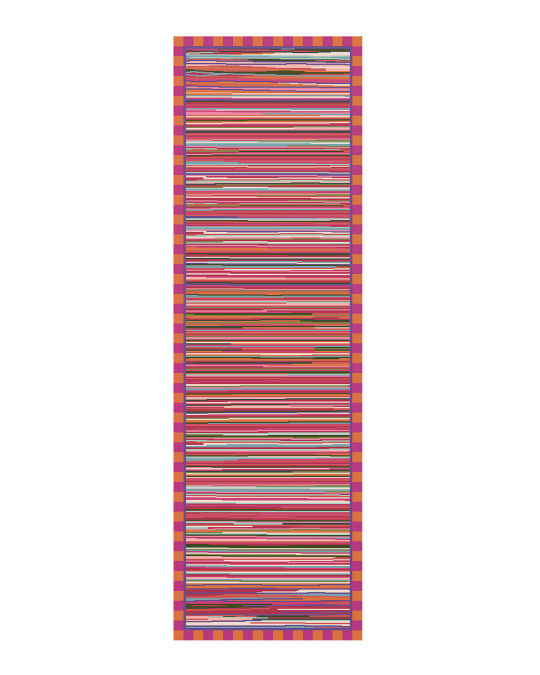 MacKenzie-Childs Super Pink Stripe Rug, 2'6" x 8' | Neiman Marcus