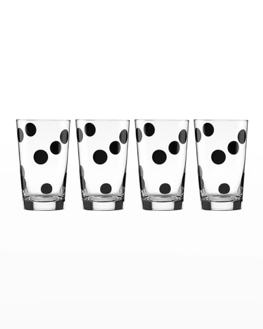 kate spade new york glass deco dot beverage glasses, set of 4 | Neiman ...