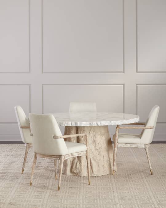 Palecek Camilla Fossilized Clam Dining Table | Neiman Marcus