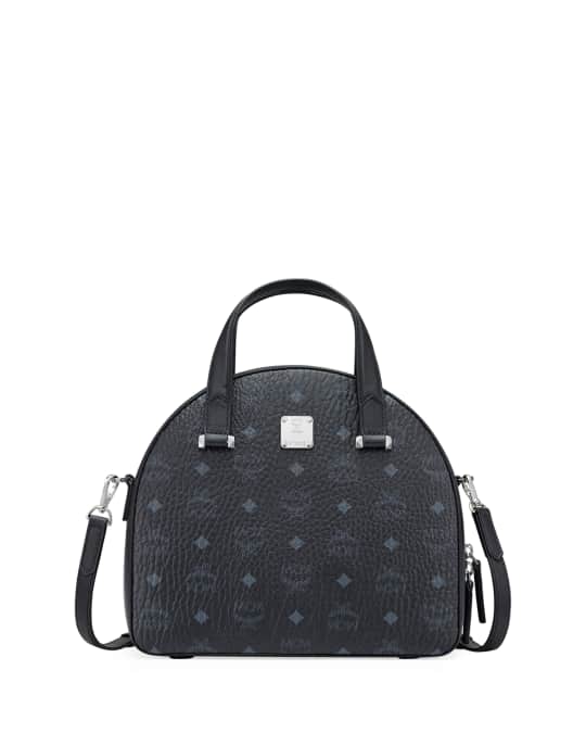 MCM Monogrammed Top Handle Satchel Tote | Neiman Marcus