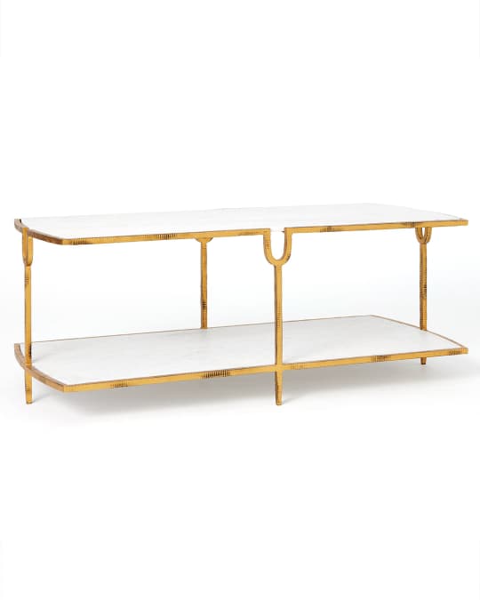 William D. Scott for Global Views Curve Gold Cocktail Table | Neiman Marcus