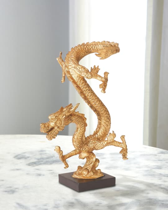 William D Scott for Global Views Standing Dragon Sculpture | Neiman Marcus