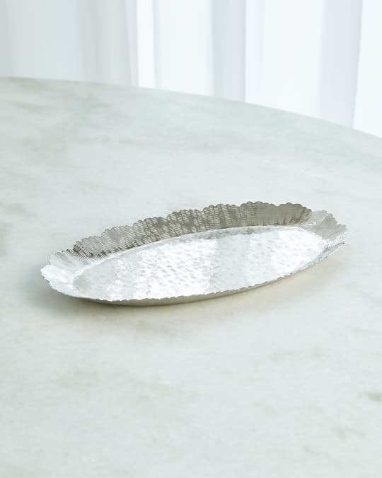 William D Scott for Global Views Small Hammered Oval Tray | Neiman Marcus