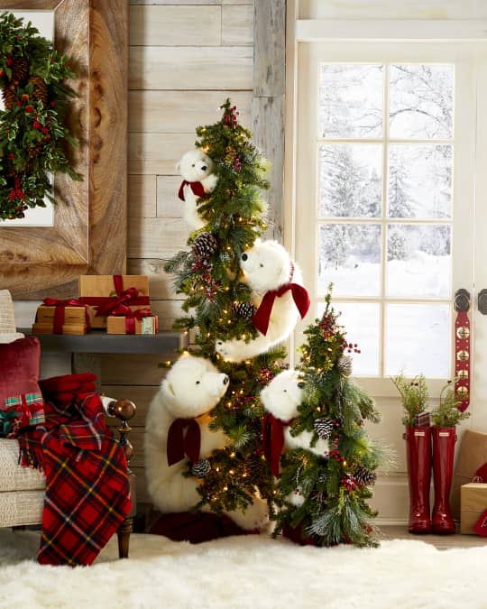 Ditz Designs By The Hen House Fireside Bear Trio Tree, 72" | Neiman Marcus