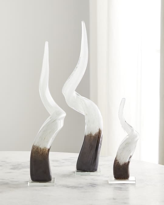 Global Views Glass Horns, Set of 3 | Neiman Marcus