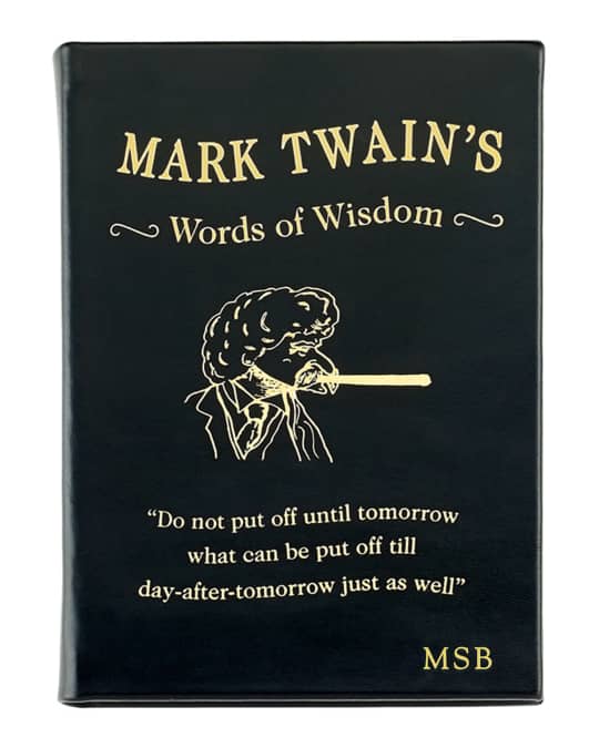 Graphic Image "Mark Twain's Words of Wisdom" Leather Bound Book by Mark ...