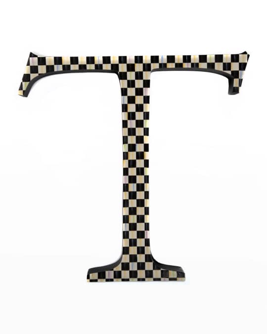 MacKenzie-Childs Courtly Check Letter - T | Neiman Marcus