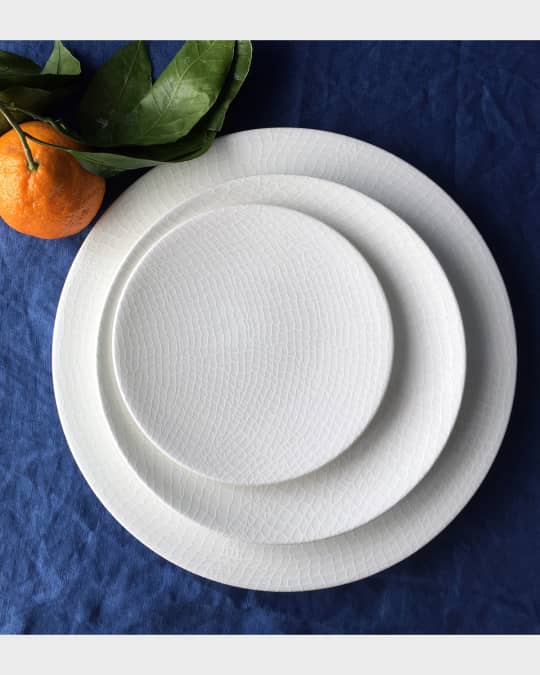 Caskata Catch White Rimmed Dinner Plates, Set of 4 | Neiman Marcus