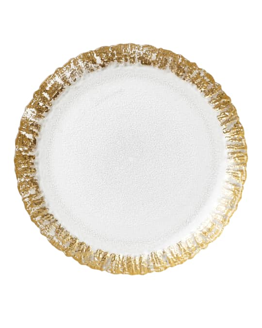Vietri Rufolo Glass Salad Plate with Gold Rim | Neiman Marcus