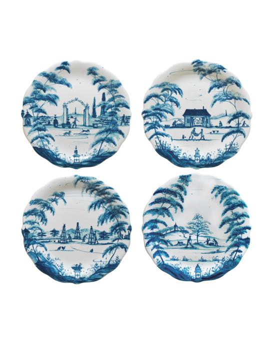 Juliska Country Estate Delft Blue Party Plate, Set of 4 | Neiman Marcus